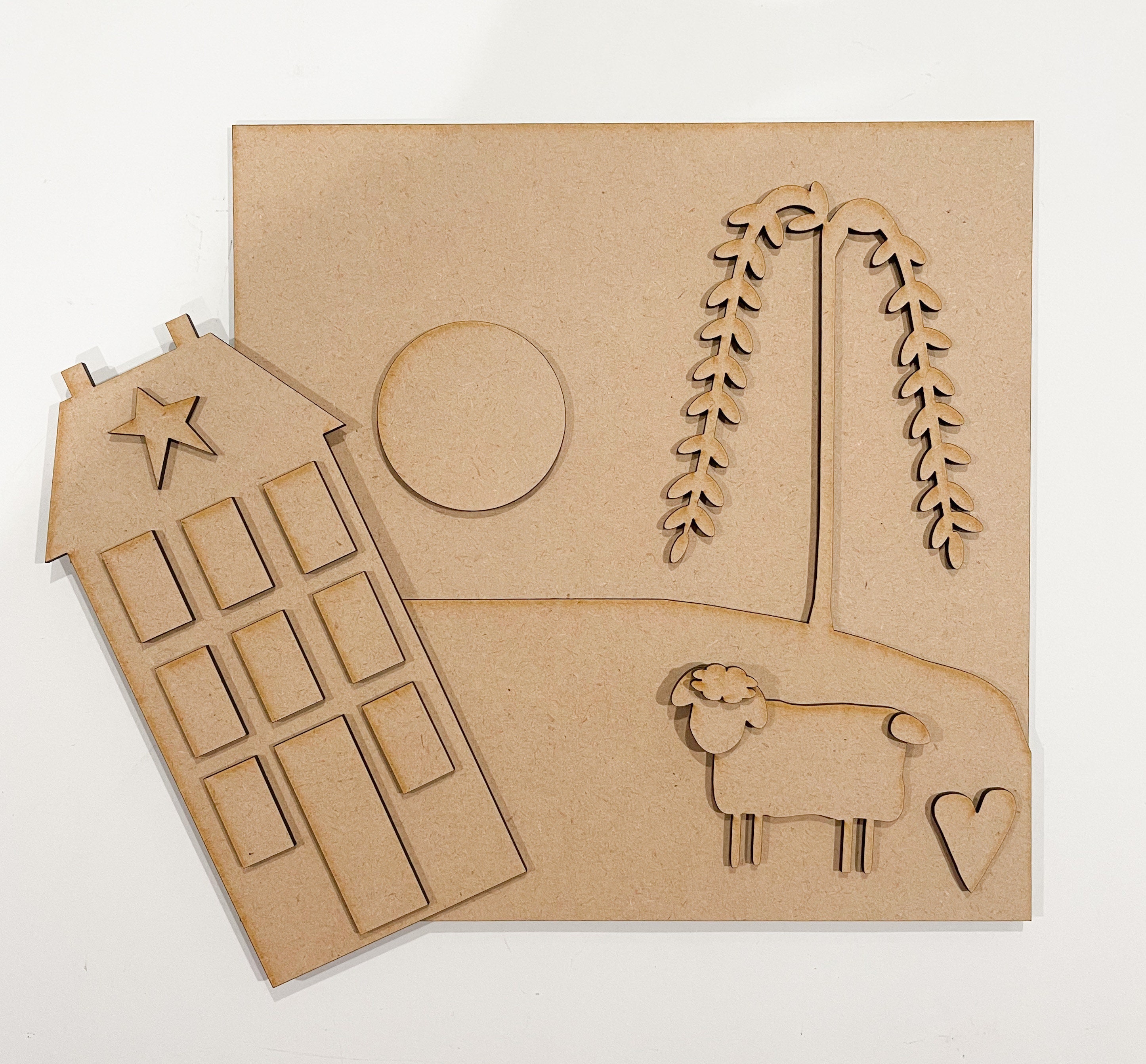 Primitive Saltbox House W/ Sheep Glowforge Laser Sign SVG - Etsy