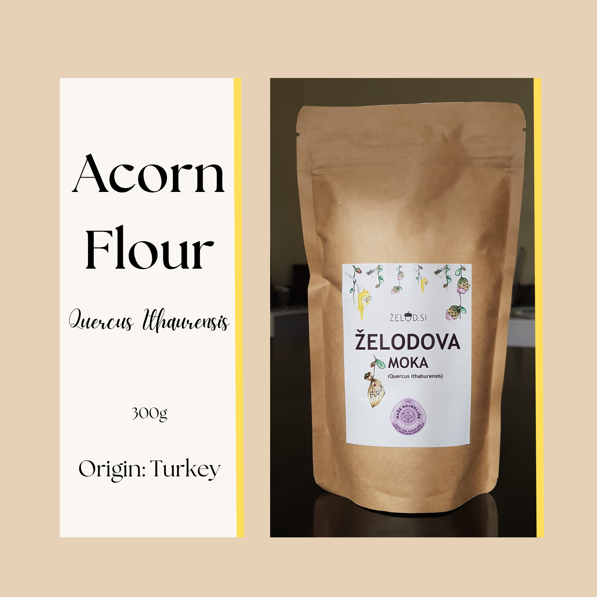 Acorn Flour, Eichelmehl (quercus Ithaburensis). 300g. 100% Organic ...