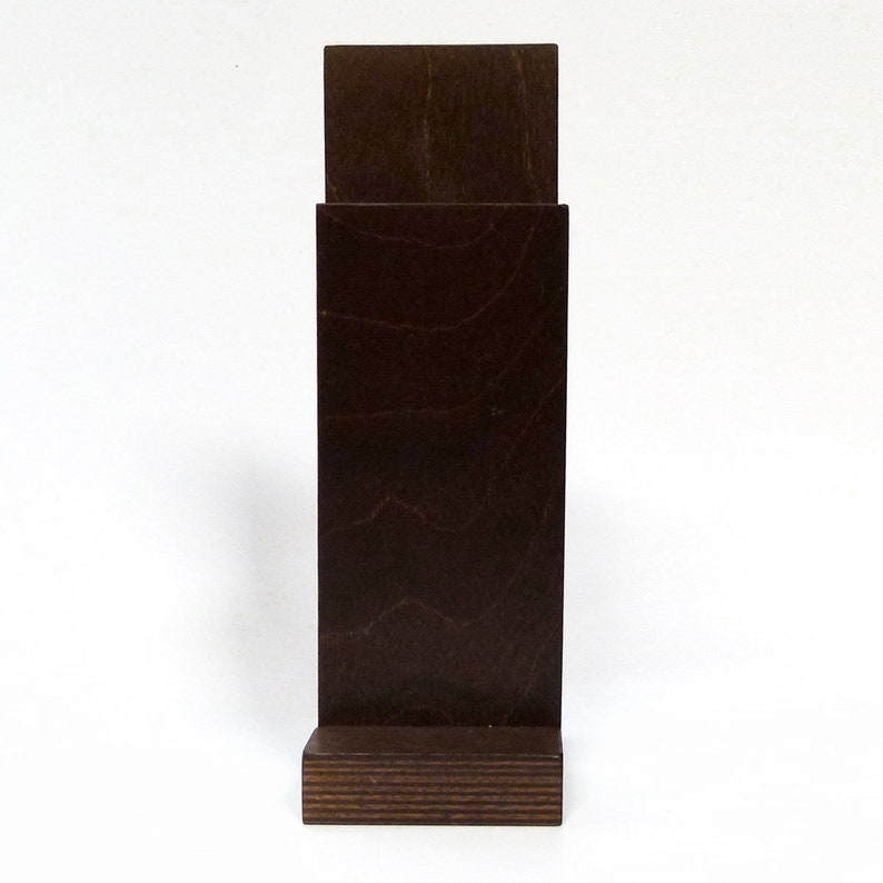 Wooden Menu Holder Brochure Leaflet Table Top Organizer Pocket for ...