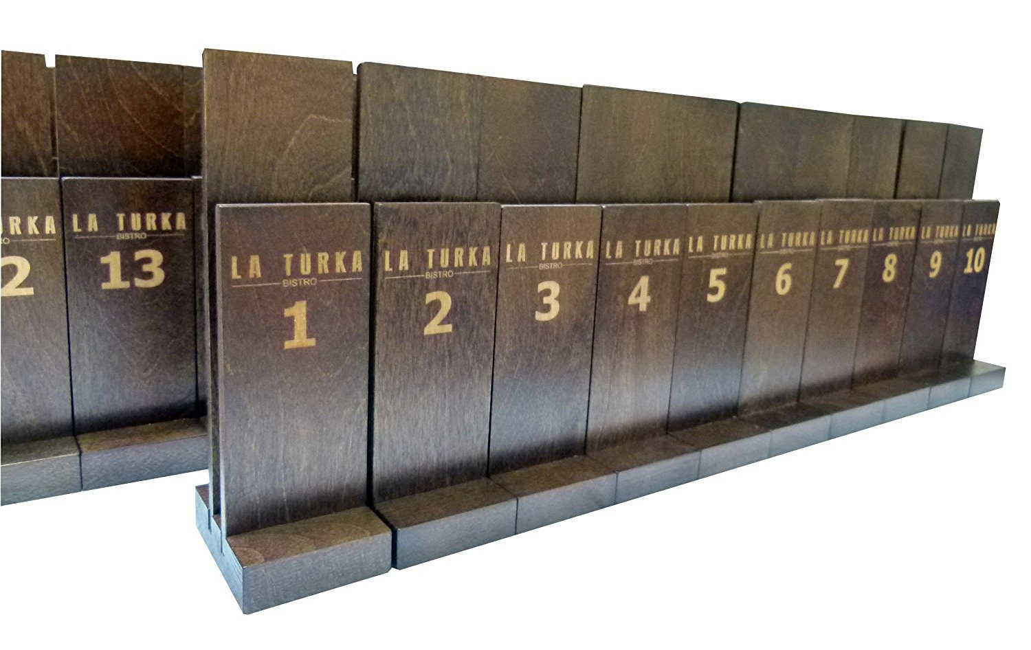 Wooden Menu Holder Brochure Leaflet Table Top Organizer Pocket - Etsy