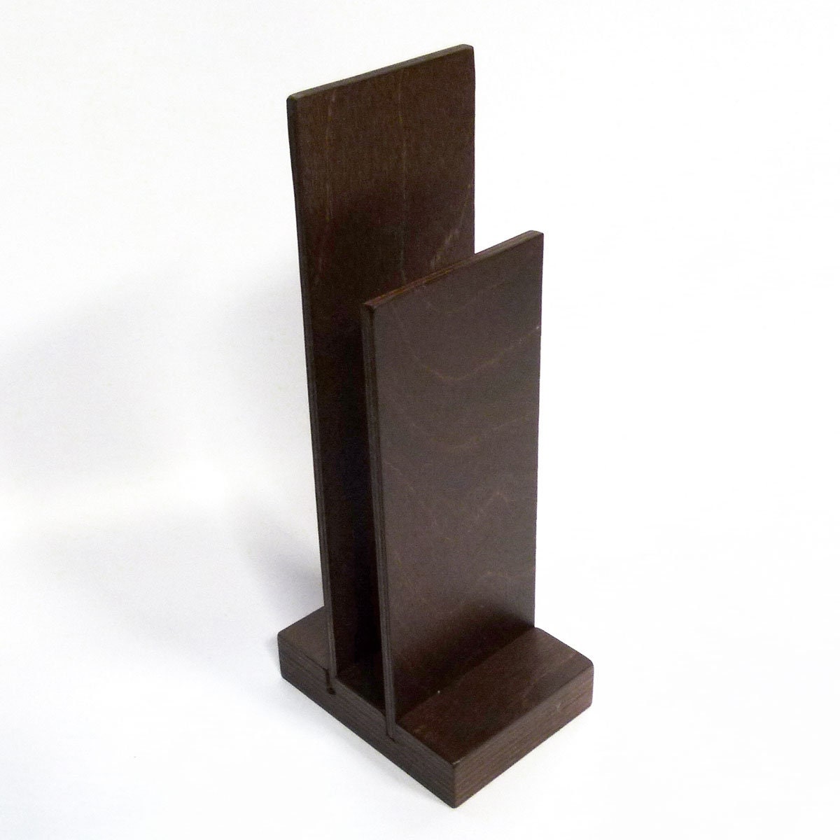 Wooden Menu Holder Brochure Leaflet Table Top Organizer Pocket for ...