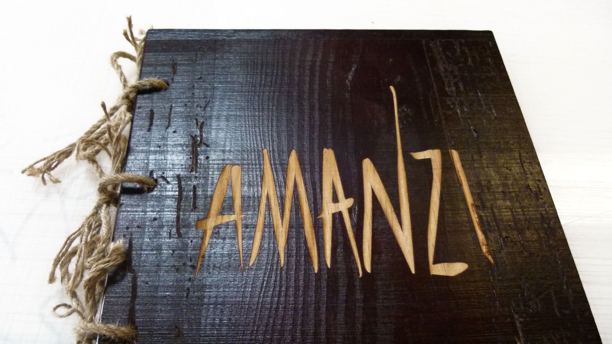 Wooden Restaurant Menu Card A4 Dark Brown With Engraving 019 - Etsy