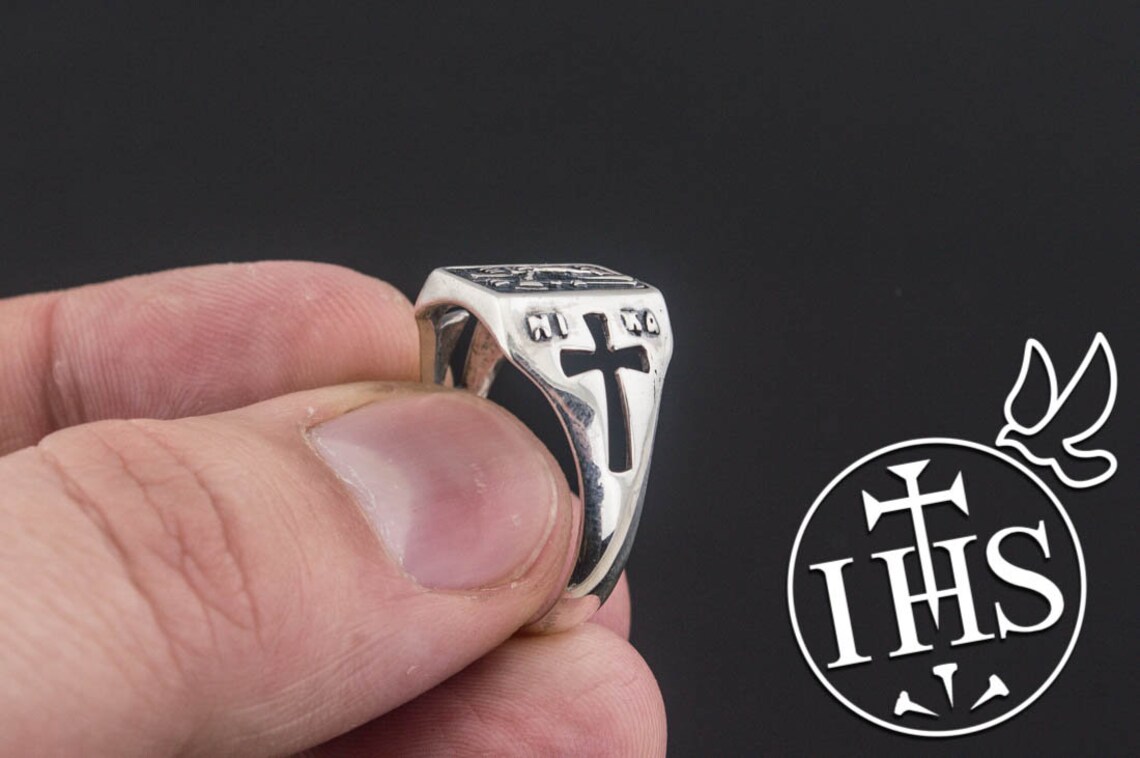 Jesus Christ Crucifix Cross Ring 925 Silver Cross Ring - Etsy
