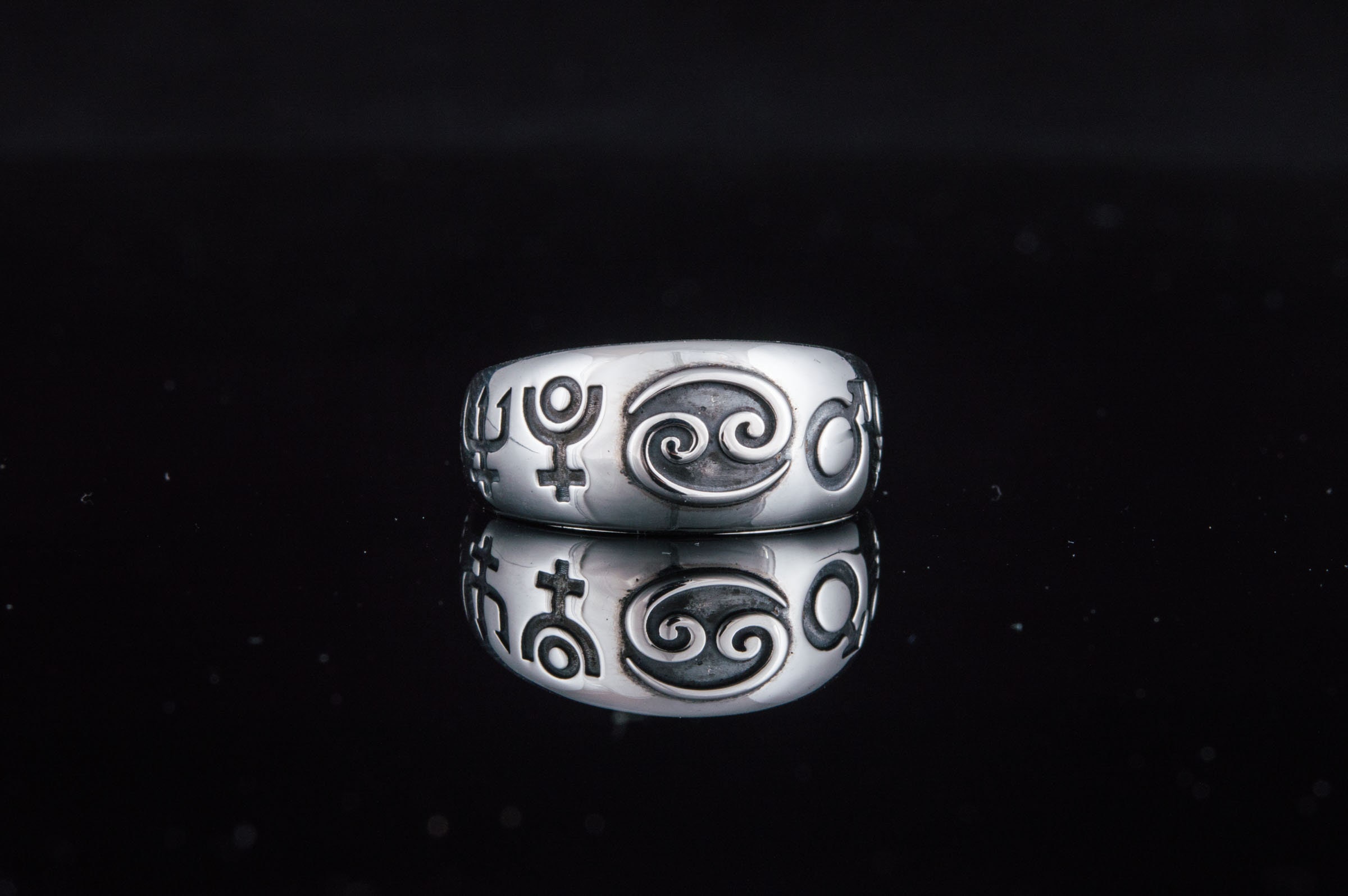 Cancer Ring 925 Silver Zodiac Jewelry Zodiac Sign Rings | Etsy