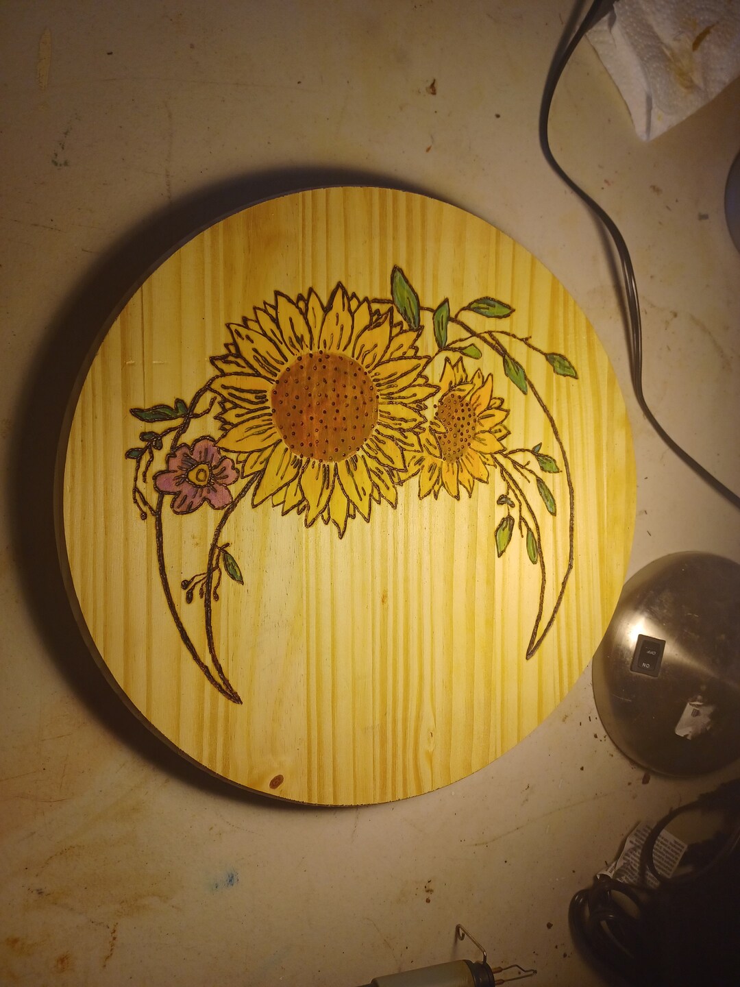 Woodburning Sunflower Cutting Board - Etsy
