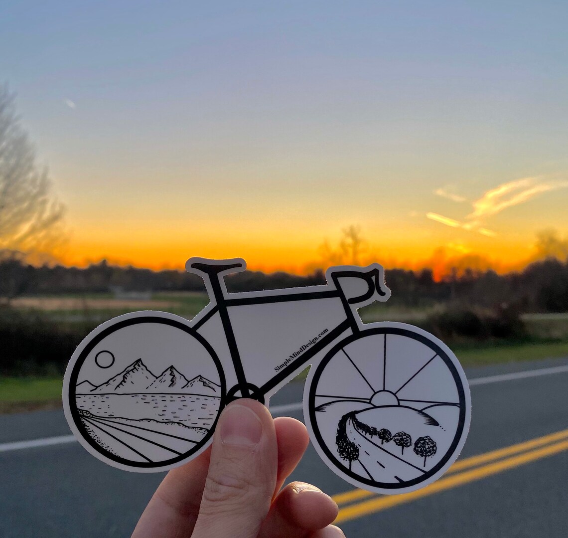 Road Bike Mountain Memories Sticker Weatherproof Die Cut Decal - Etsy