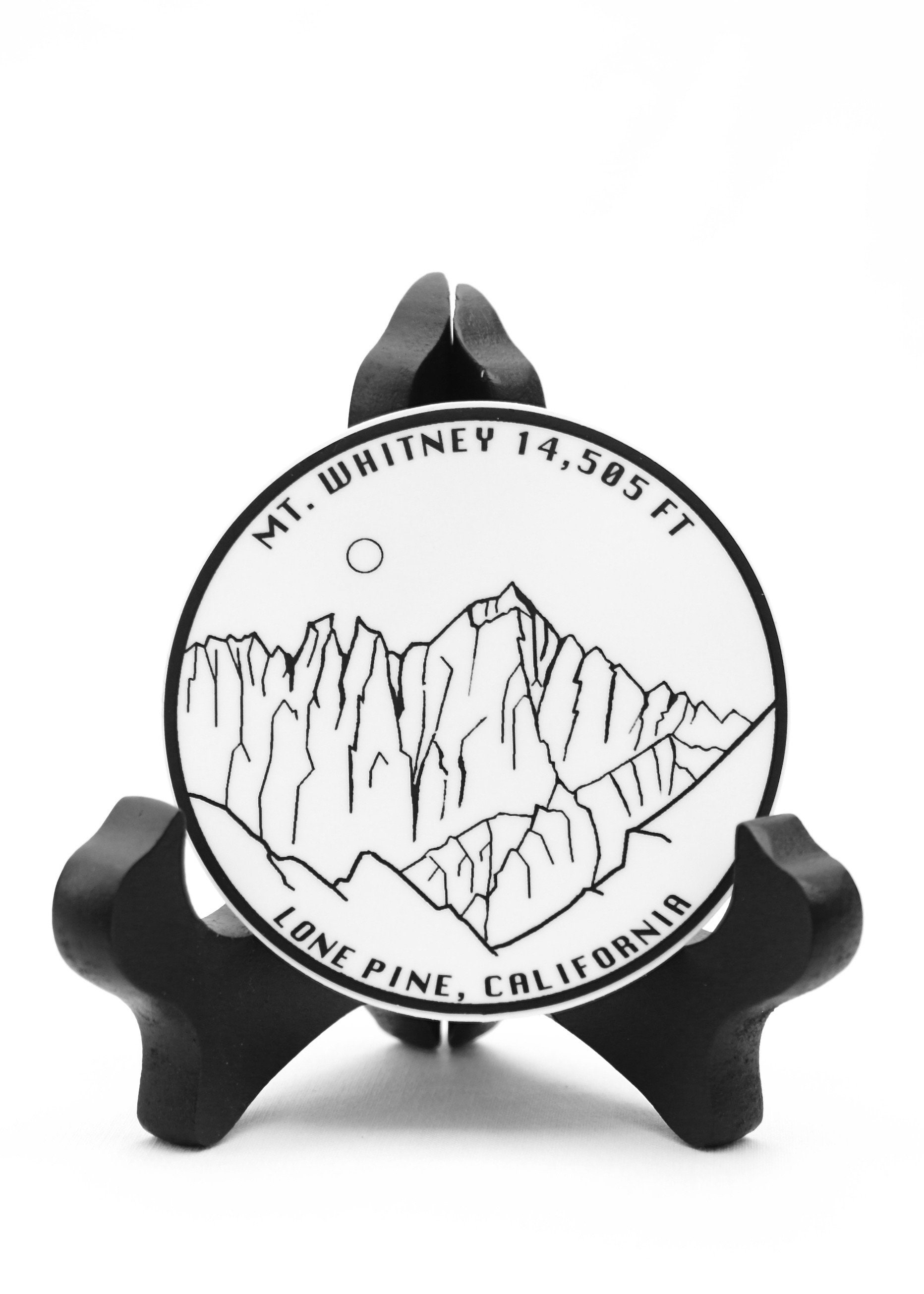 Mt. Whitney Sticker Weatherproof Circular Decal Mountain | Etsy