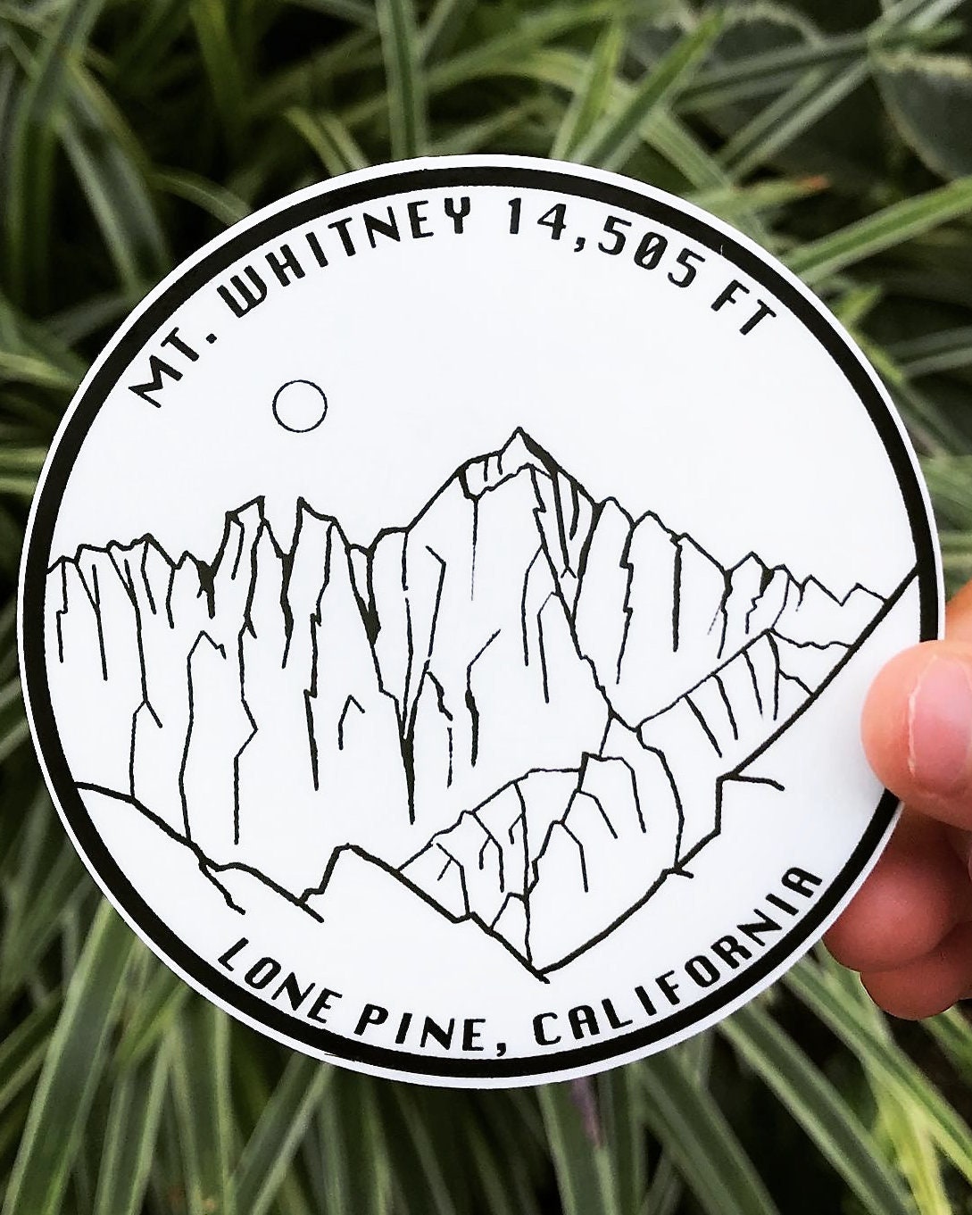 Mt. Whitney Sticker Weatherproof Circular Decal Mountain | Etsy
