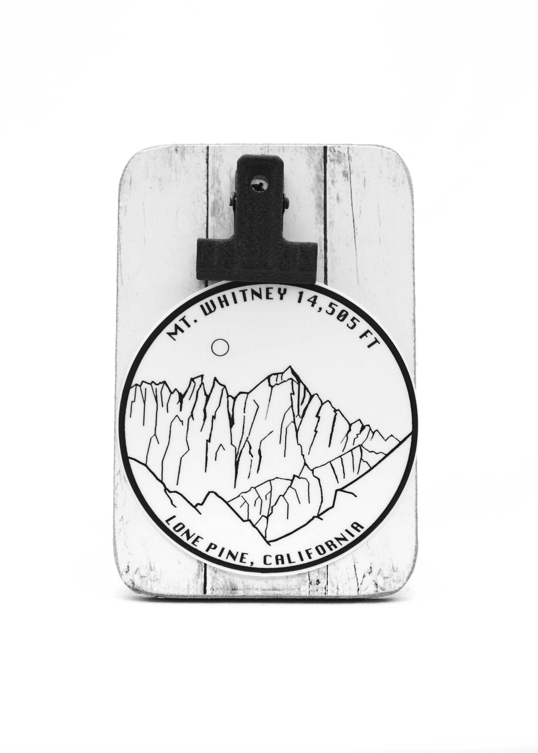 Mt. Whitney Sticker Weatherproof Circular Decal Mountain | Etsy