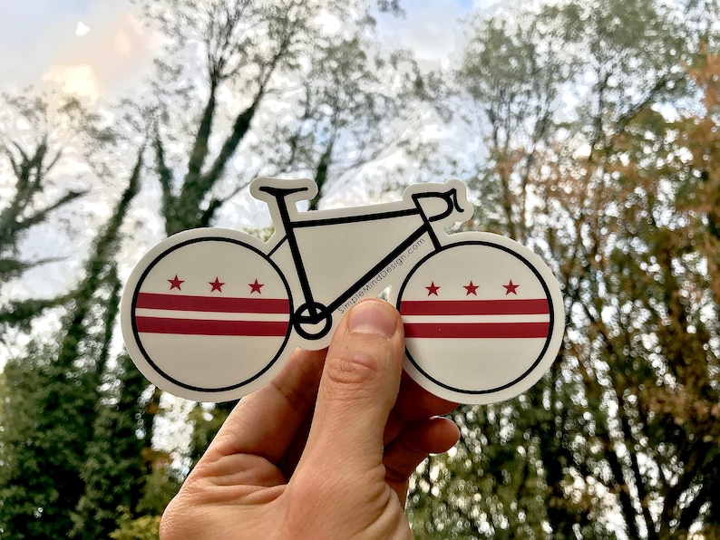 Washington DC Road Bike Sticker | District of Columbia Weatherproof Die ...