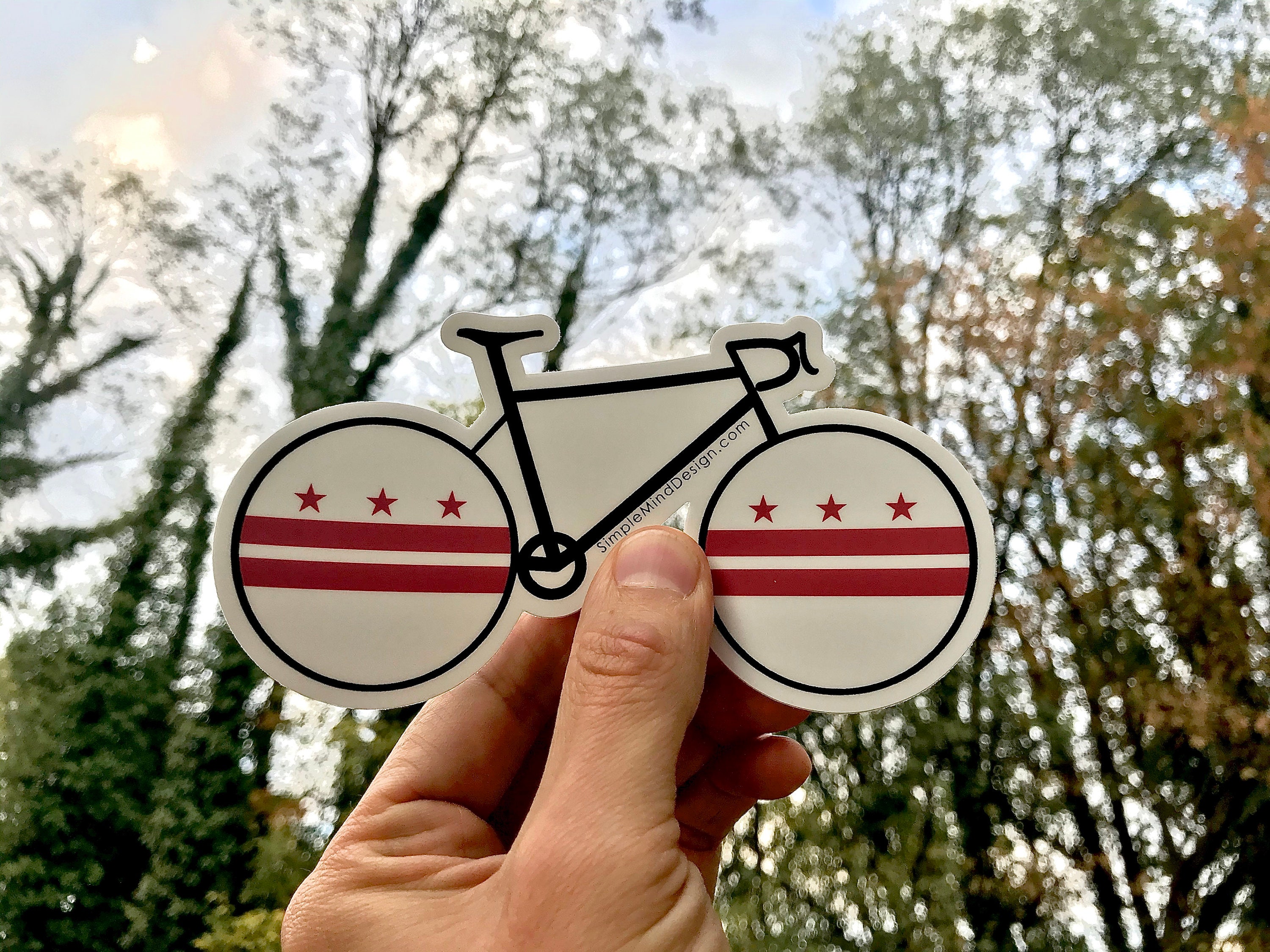 Washington DC Road Bike Sticker | District of Columbia Weatherproof Die ...