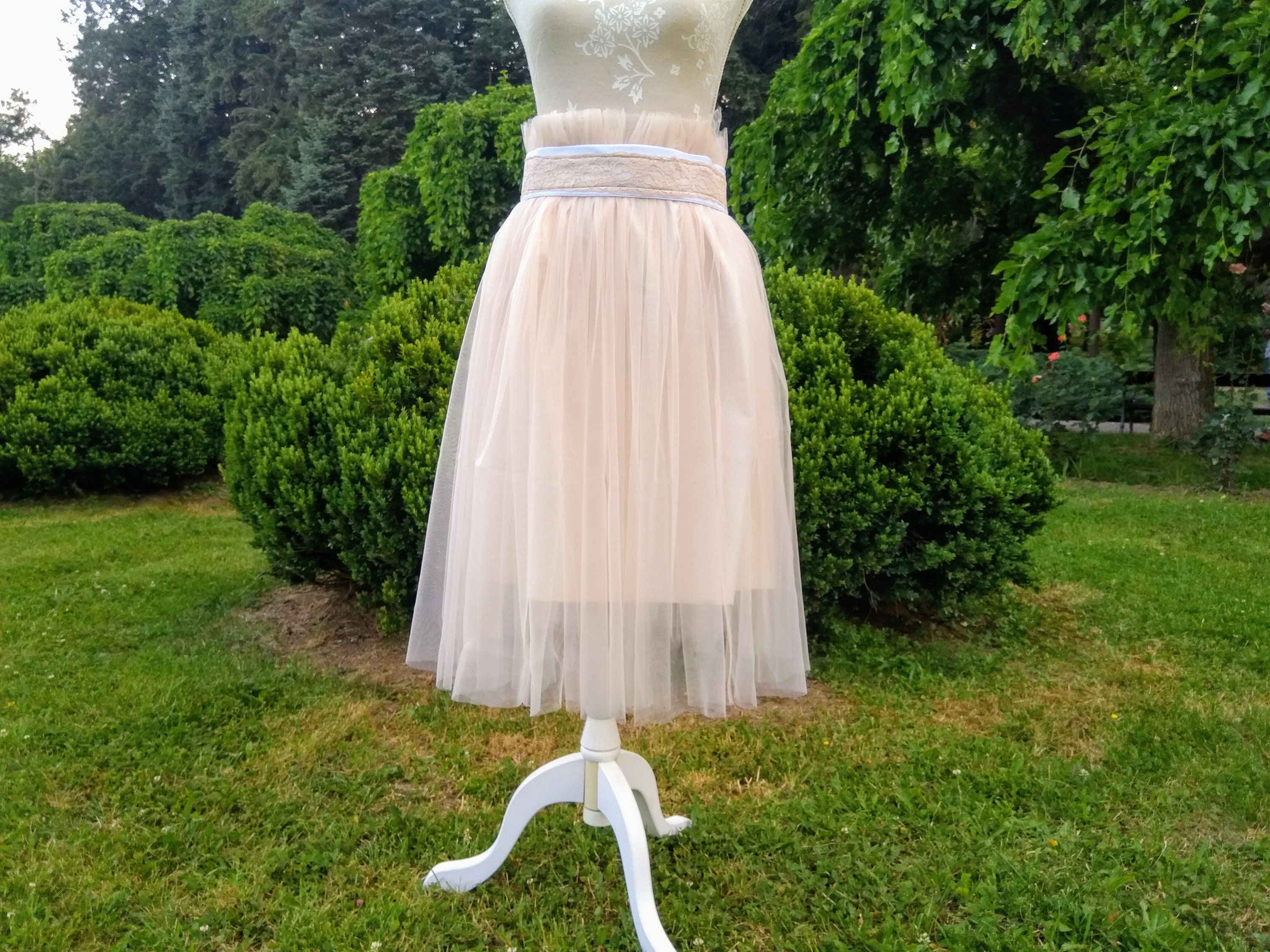 Tulle Skirt. Sheer White Mesh Pleated Trend Transparent | Etsy
