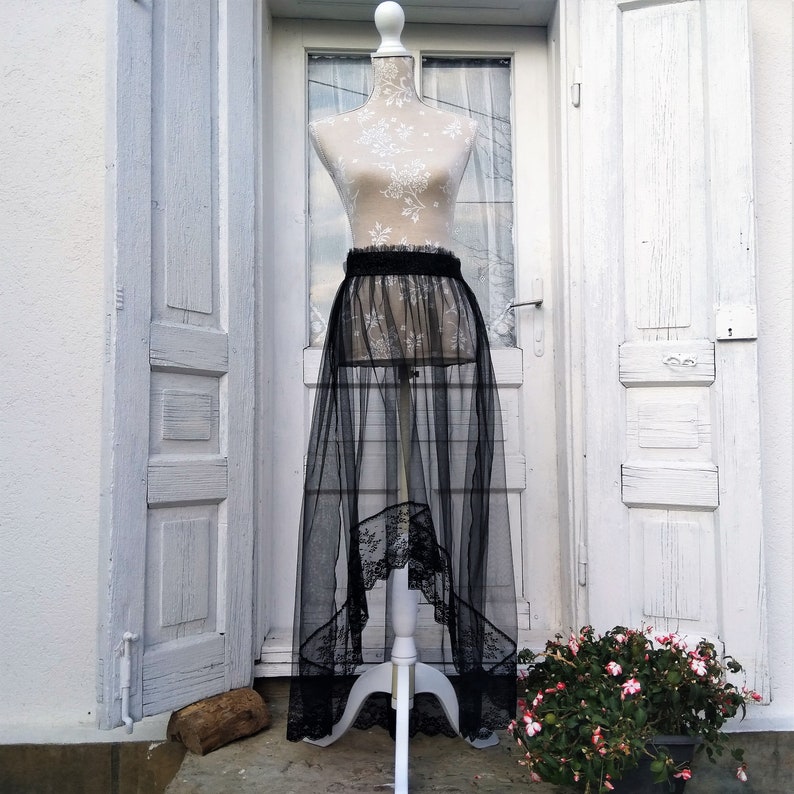 Falda de tul. Falda de moda transparente transparente de - Etsy España