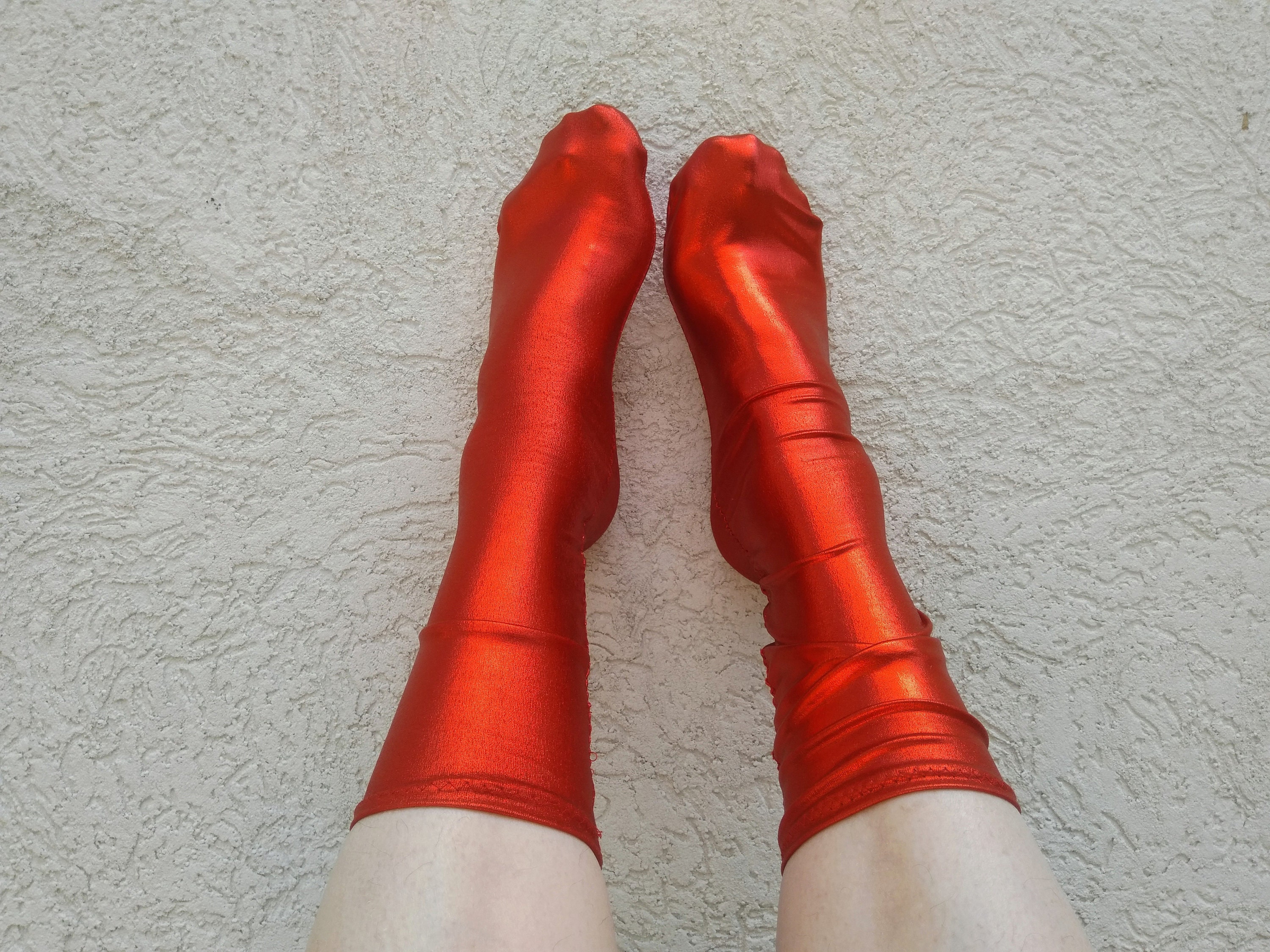 Glitter Holographic Stretchable Socks. Cute Red Cool Ankle - Etsy