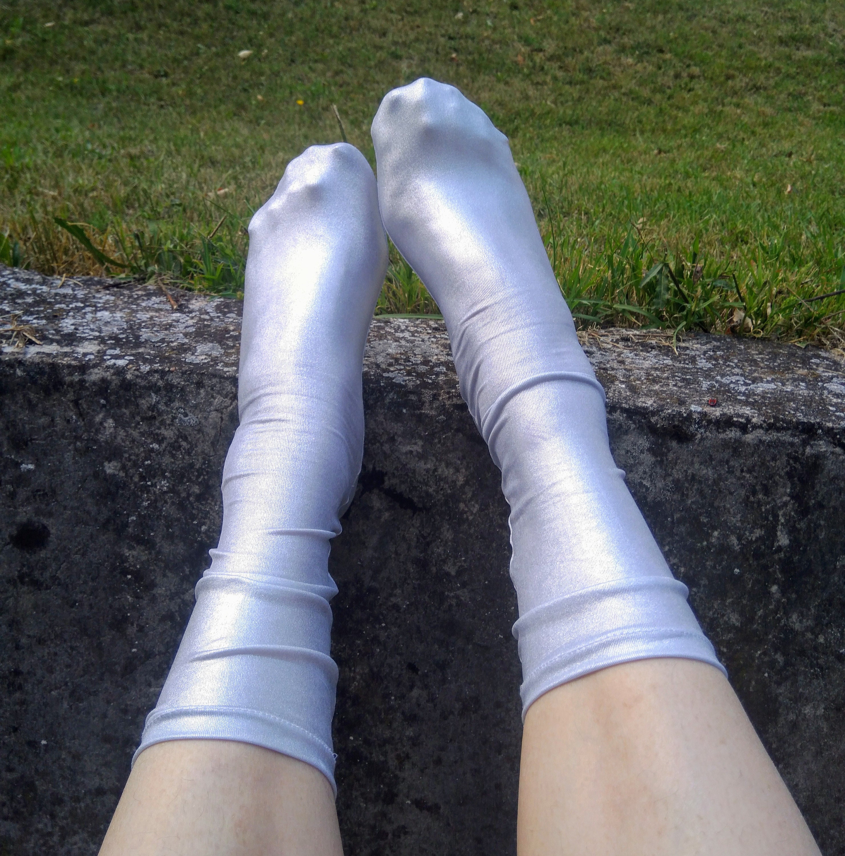 Glitter Holographic Stretchable Socks. Cute Silver Cool Ankle | Etsy