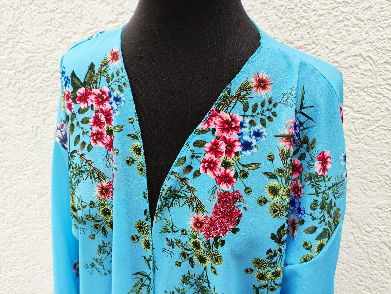 Sky Blue Chiffon Kimono Robe. Coctail Party Novelty Casual - Etsy