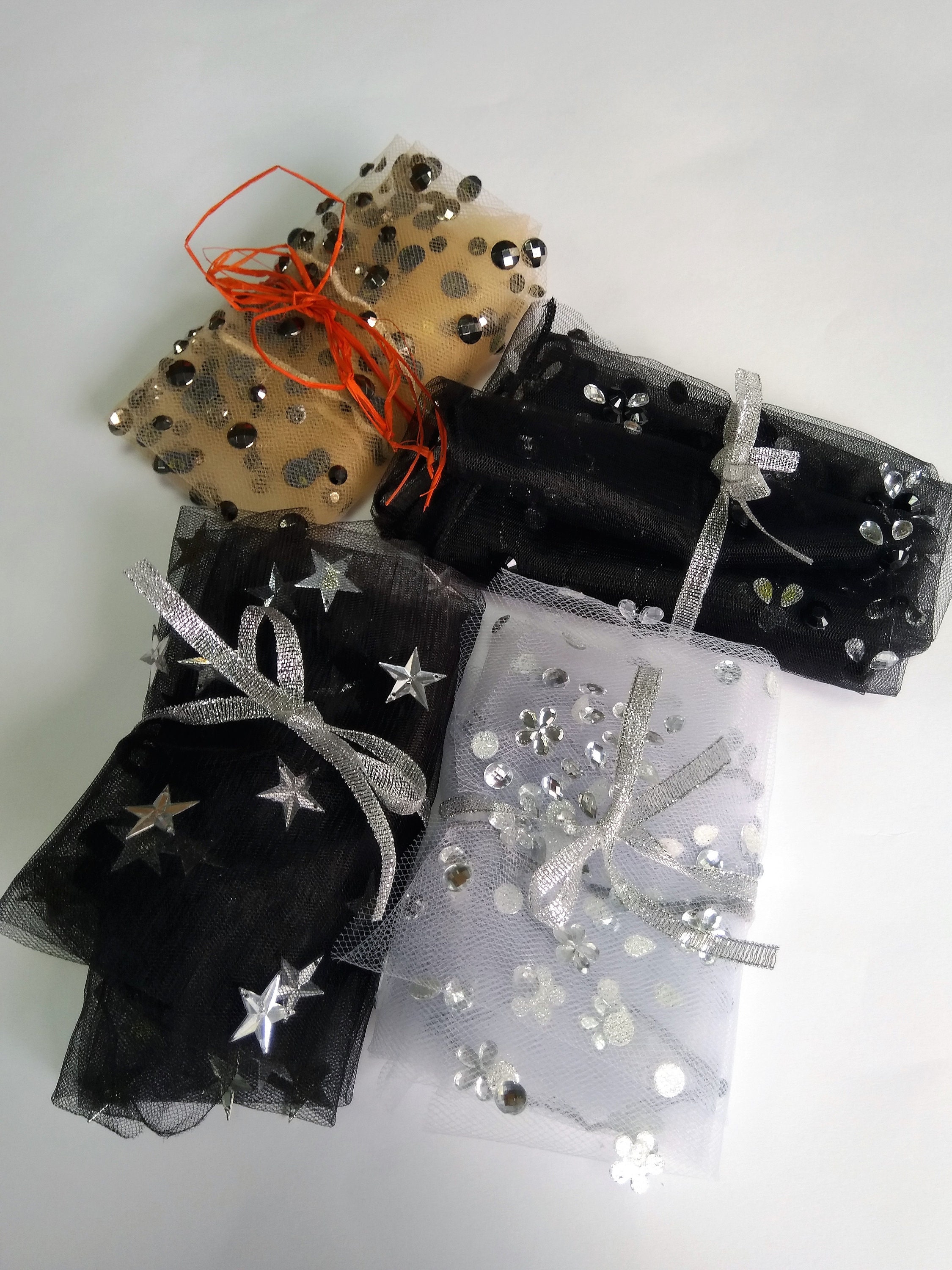 Embellished Tulle Socks. Sparkle Clear Cute Rhinestone Socks. | Etsy