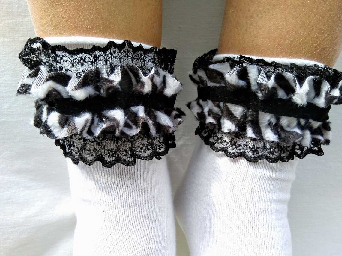 Cool Socks. White Cotton Funny Cute Novelty Lace Socks. | Etsy