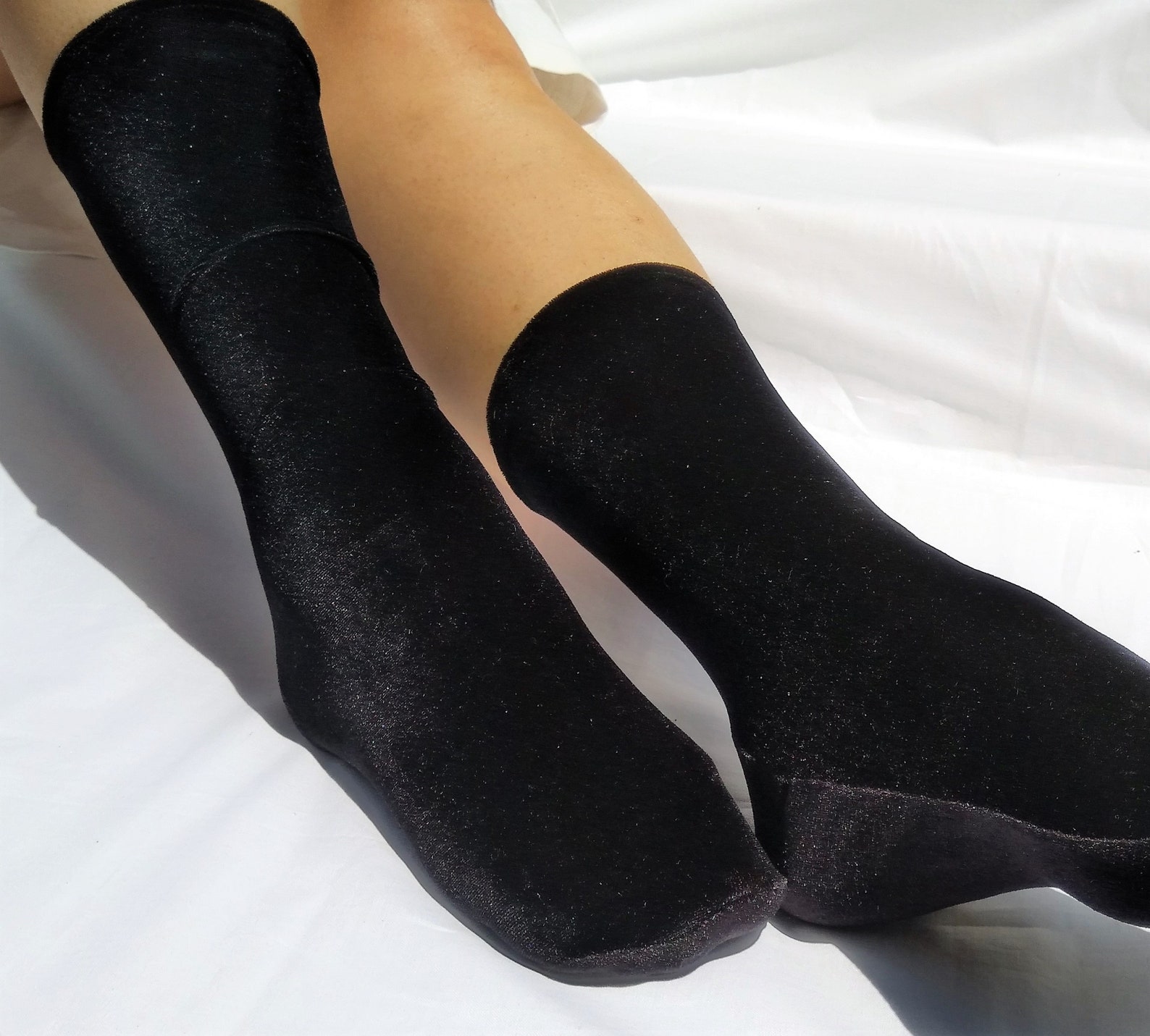 Velvet Socks. Cute Novelty Black Glitter Tights. Gift for Her. - Etsy
