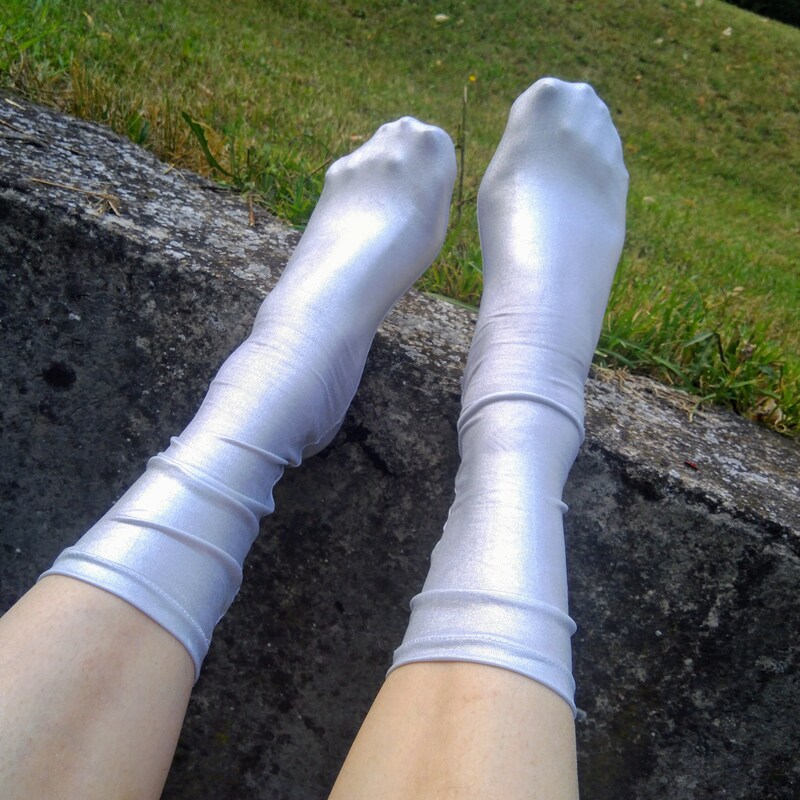 Silver Glitter Socks - Etsy