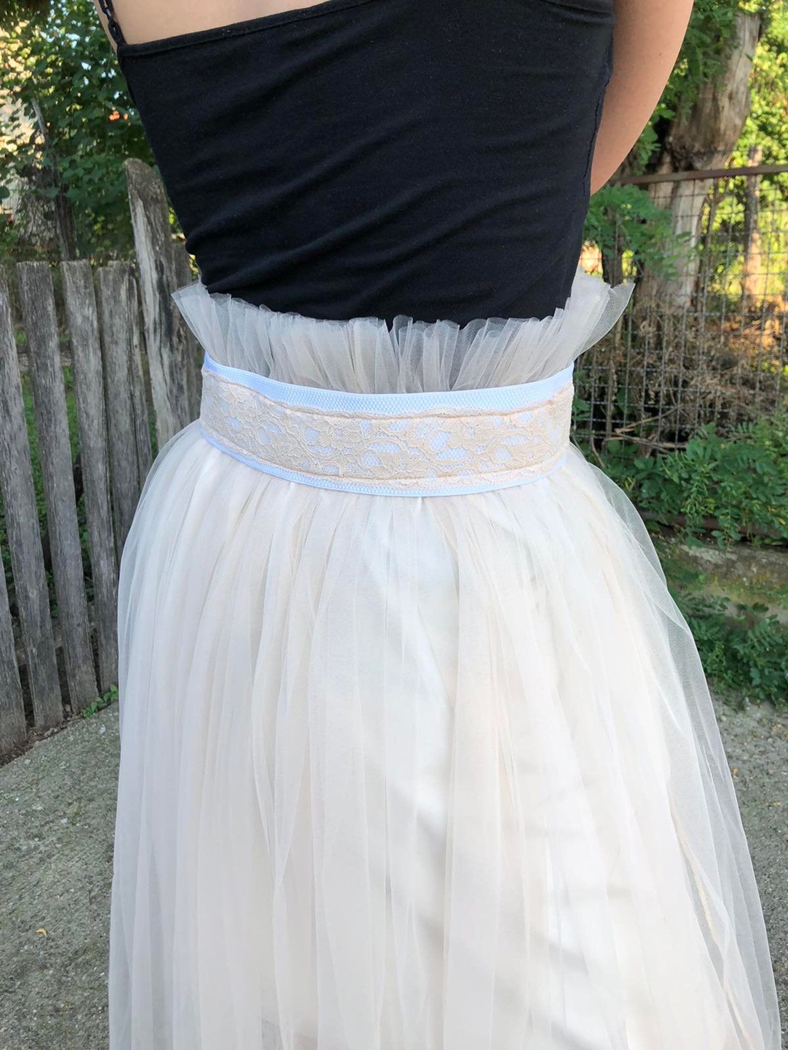 Tulle Skirt. Sheer White Mesh Pleated Trend Transparent - Etsy