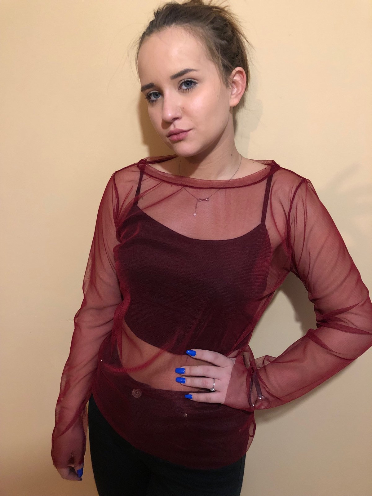 Sheer Bodysuit Burgundy Top Blouse. Mesh Sexy Red Wine - Etsy