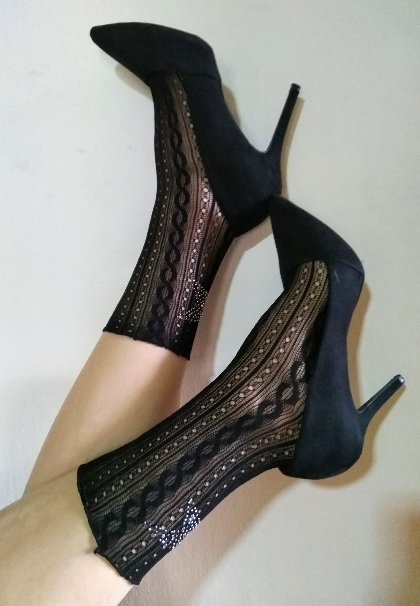 Fishnets Tights. Black Mesh Sheer Cute Novelty Cool Socks With - Etsy