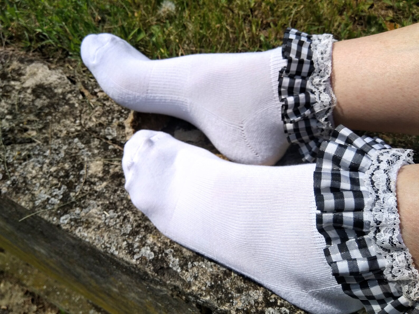 Coole Socken. Weiße Baumwolle lustige süße Neuheit Spitze Band - Etsy.de