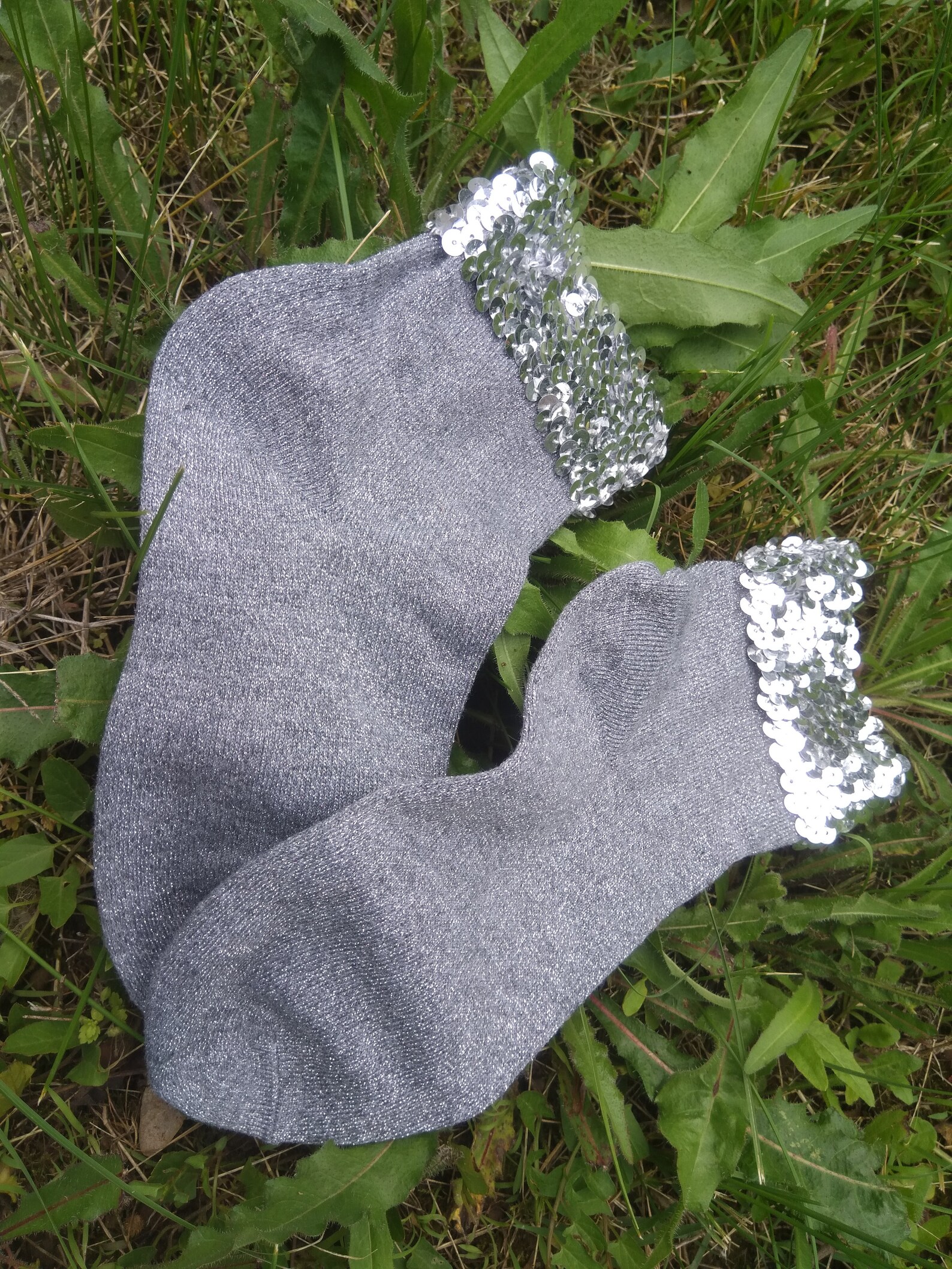 Silver Socks. Embellished Cotton Cute Funny Novelty Sequin - Etsy