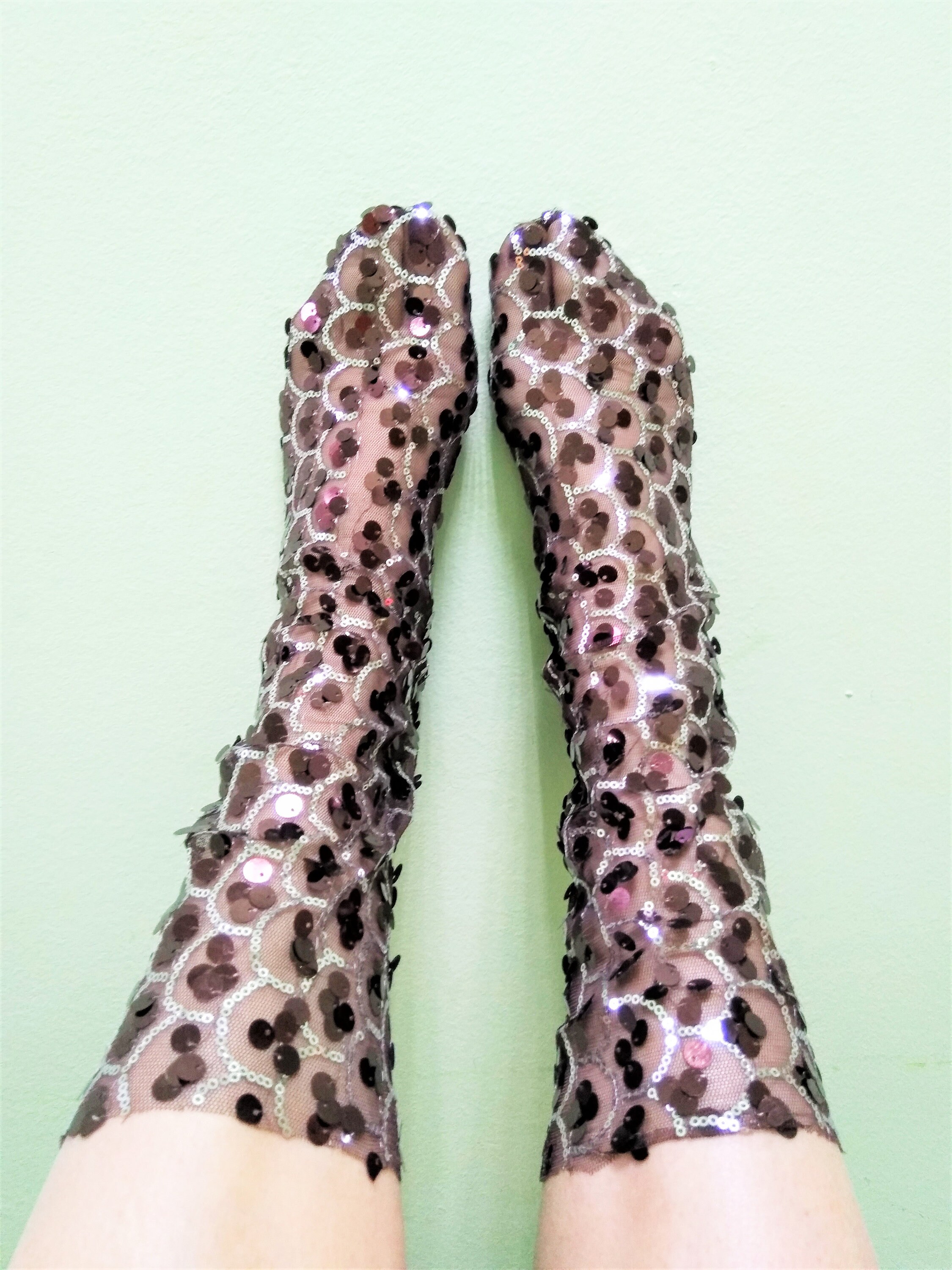 Tulle Socks. Sheer Cute Glitter Sparkle Sequins Socks. Gift | Etsy