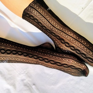 Fishnets Tights. Black Mesh Sheer Cute Novelty Cool Socks With - Etsy
