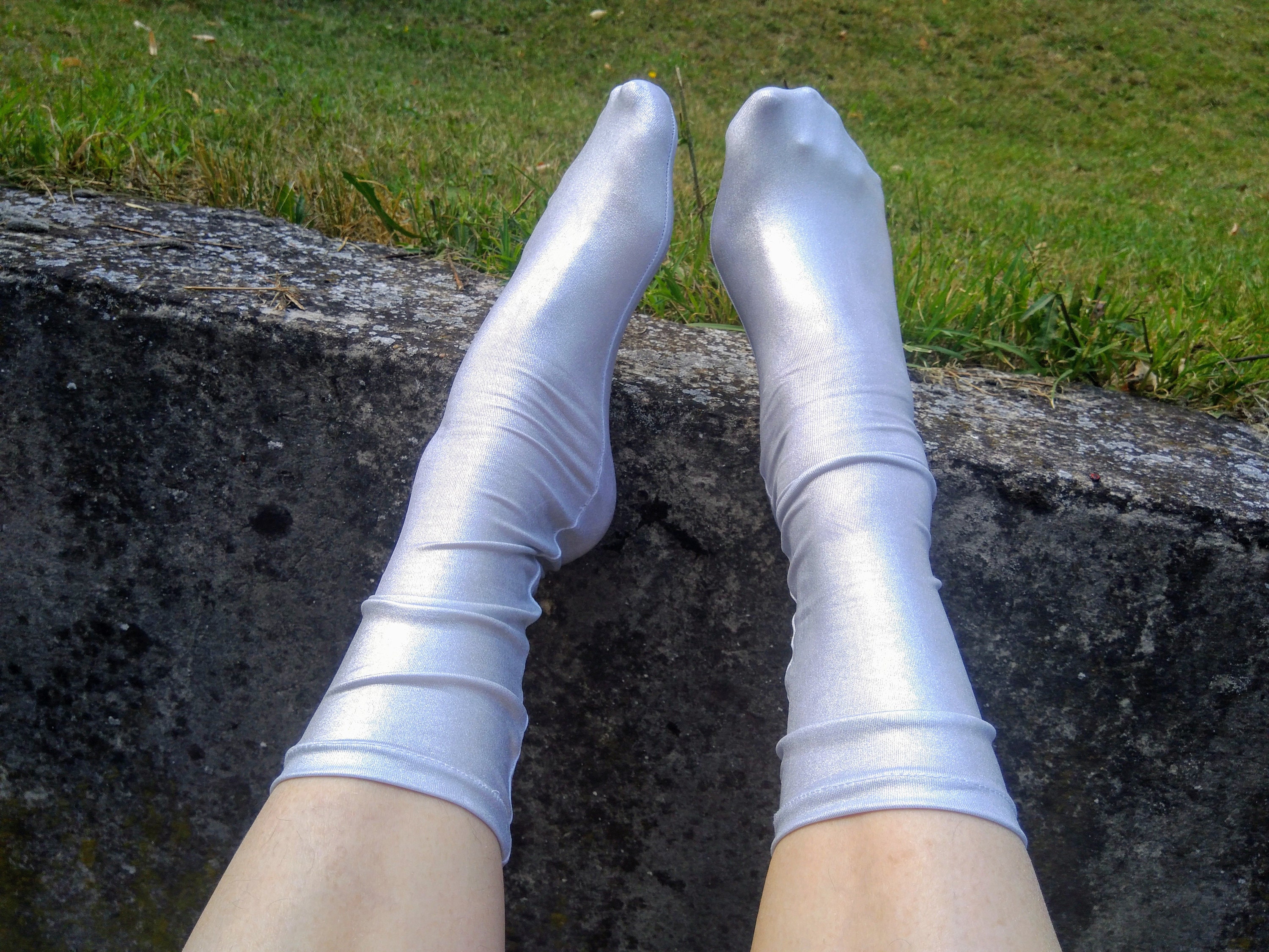 Glitter Holographic Stretchable Socks. Cute Silver Cool Ankle | Etsy