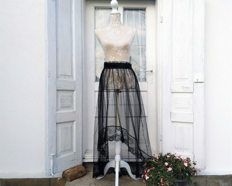 Falda de tul. Falda de moda transparente transparente de - Etsy España