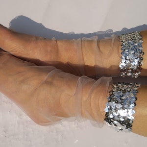 Tulle Socks. Sparkle Sheer Glitte Rhinestone Transparent Socks With ...