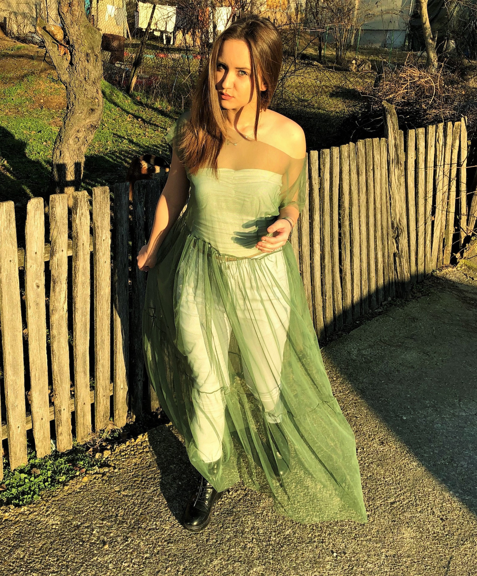 Green Tulle Sheer Mesh Maxi Dress - Etsy