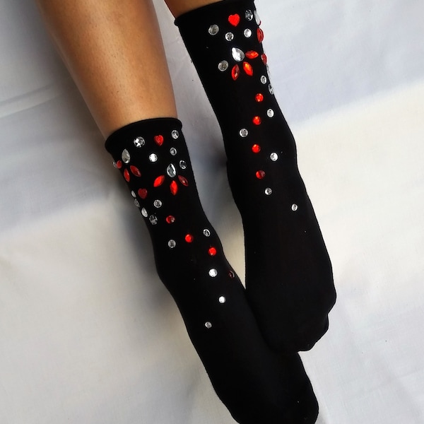 Embellished Socks - Etsy