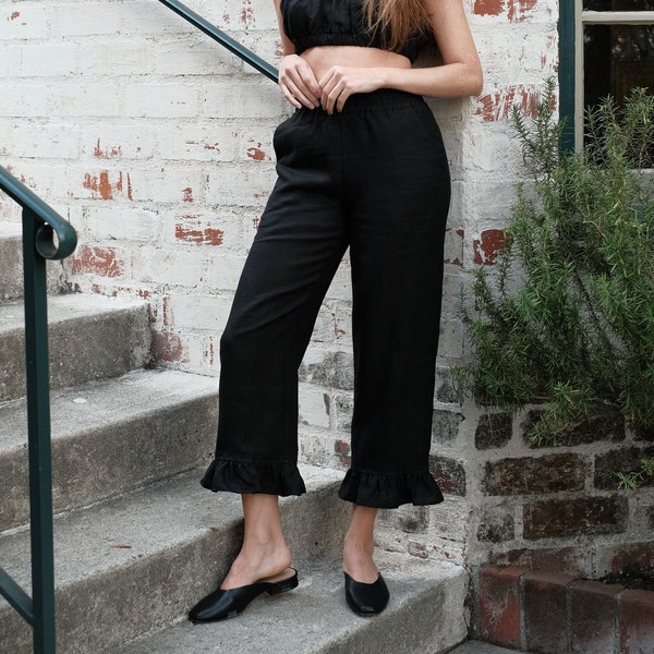 Womens Ruffle Pants - Etsy