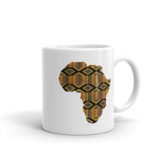 Home & Living African Colorful Pattern Africa Map mug Africa Print ...