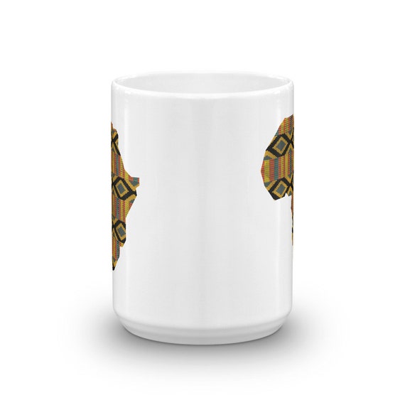 Home & Living African Colorful Pattern Africa Map mug Africa Print ...