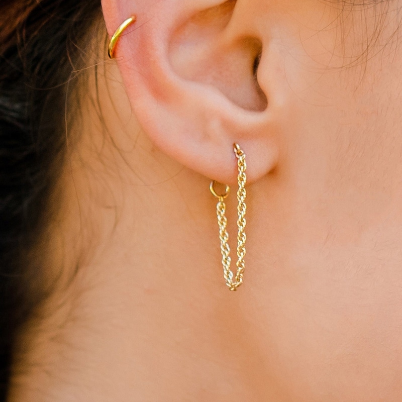 Gold Chain Earrings - Etsy