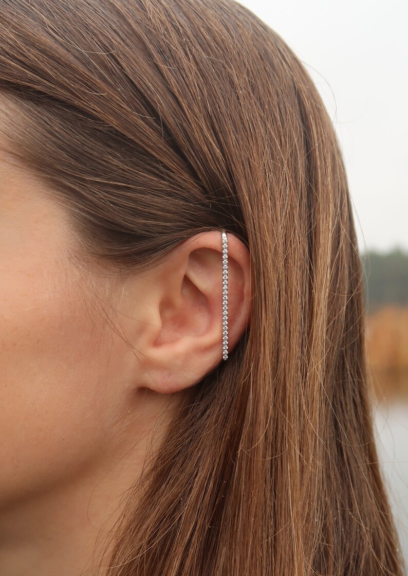 Bar Ear Cuff Cartilage Ear Cuff Cartilage Bar Modern Style - Etsy