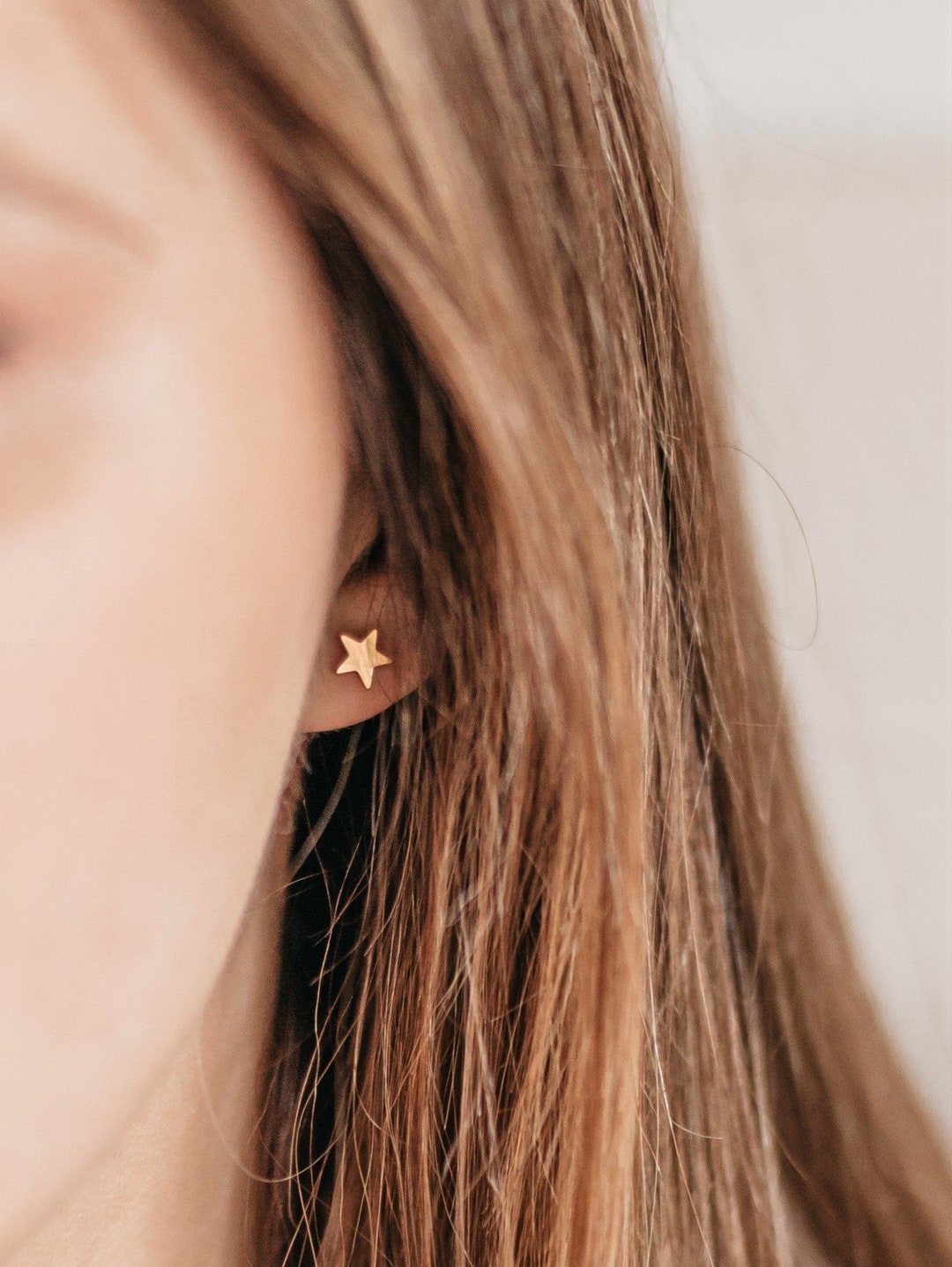 Tiny Star Stud Earrings, Gold Star Stud Mini Earrings, Celestial ...