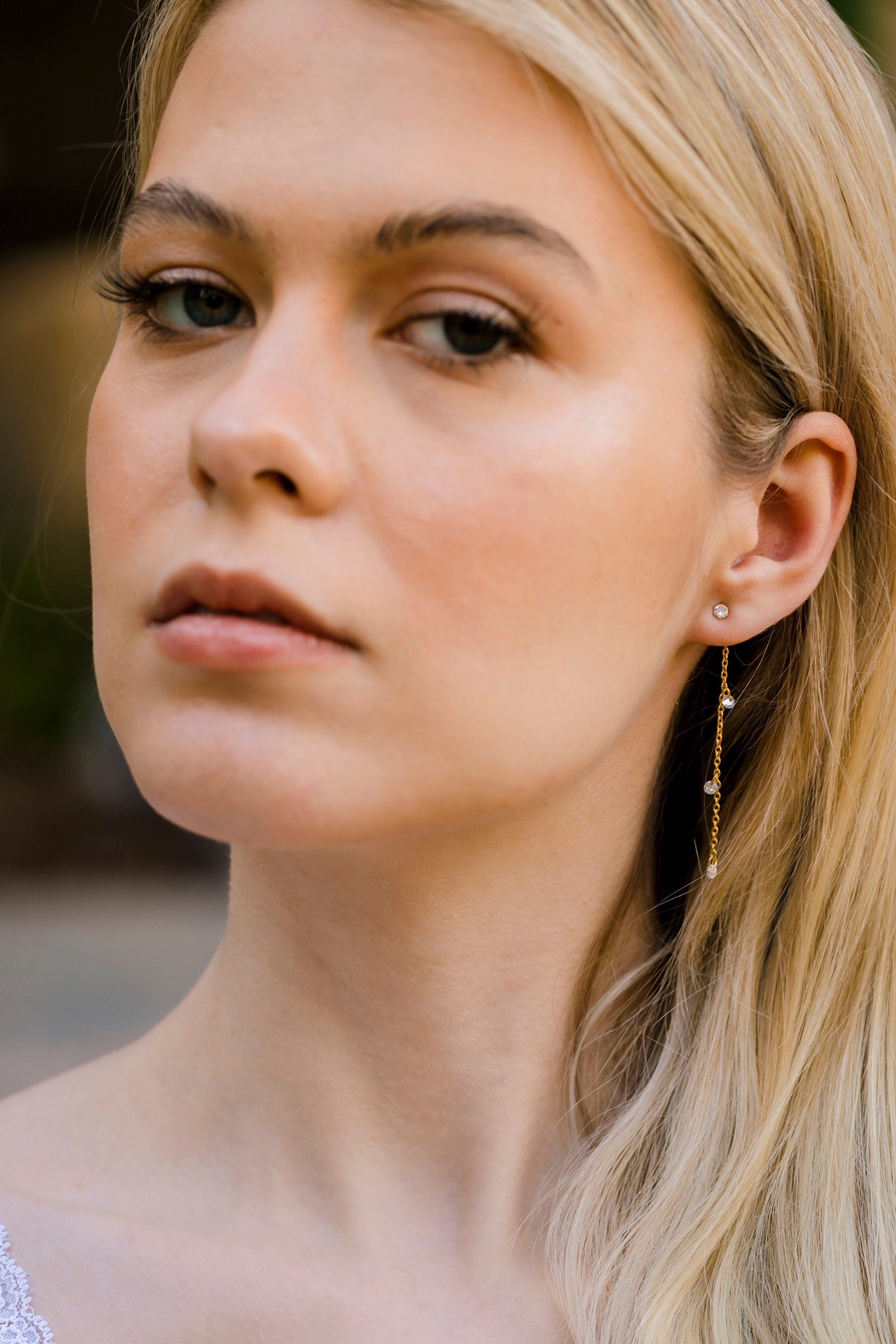 Dangle and Drop Earrings Diamond Drop Earrings Minimalist - Etsy