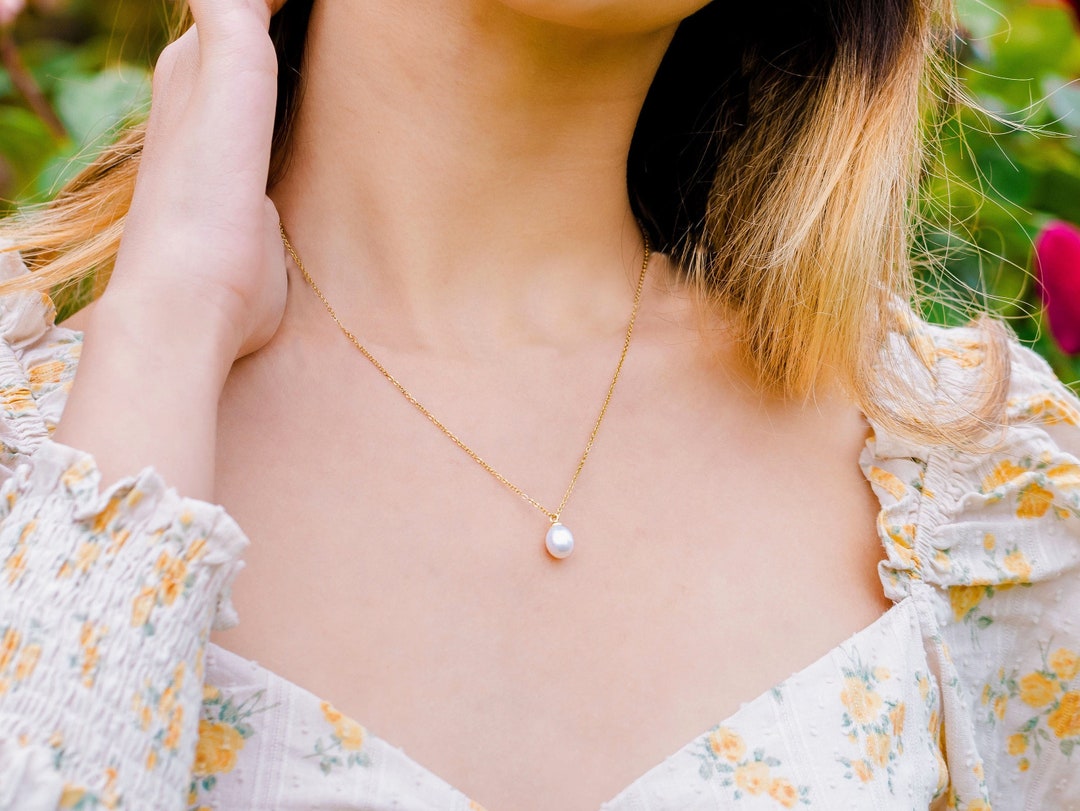 Fresh Water Pearl Necklace Freshwater Pearl Pendant Pearl Jewelry ...
