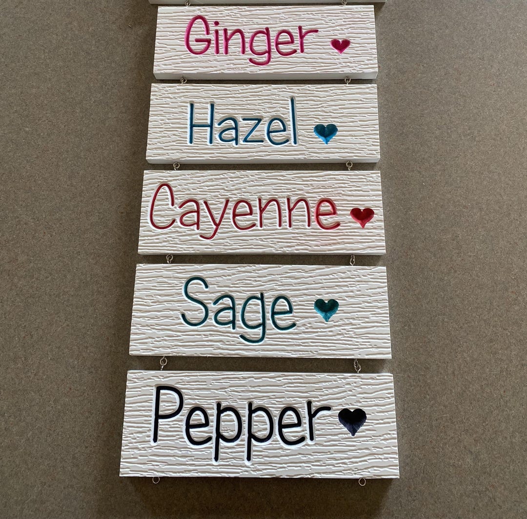 Custom Engraved PVC Chicken Name Sign - Etsy