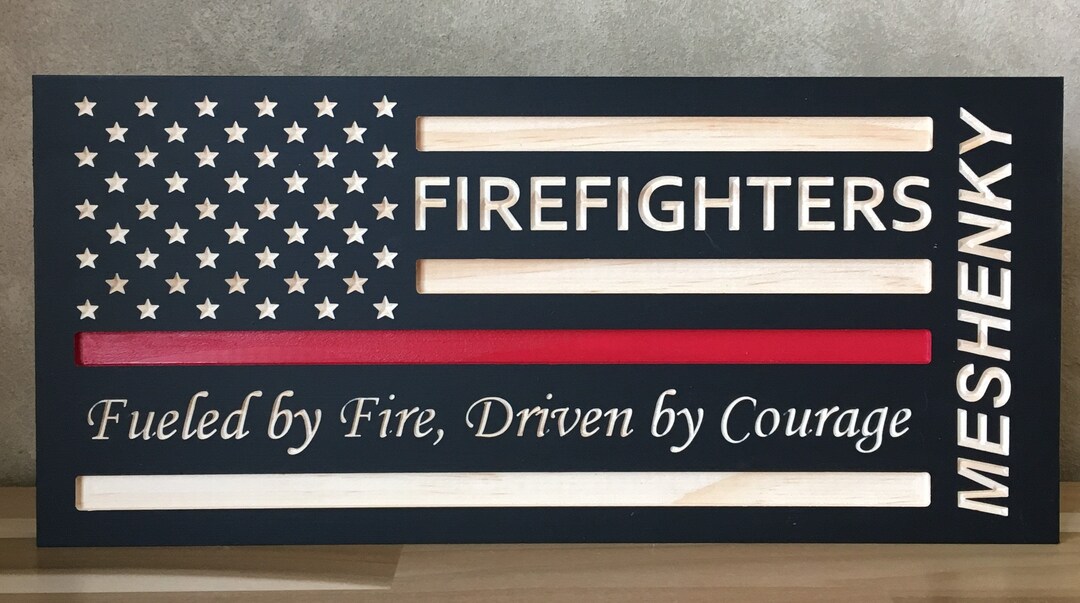 Fire Fighter Custom Name Sign - Etsy