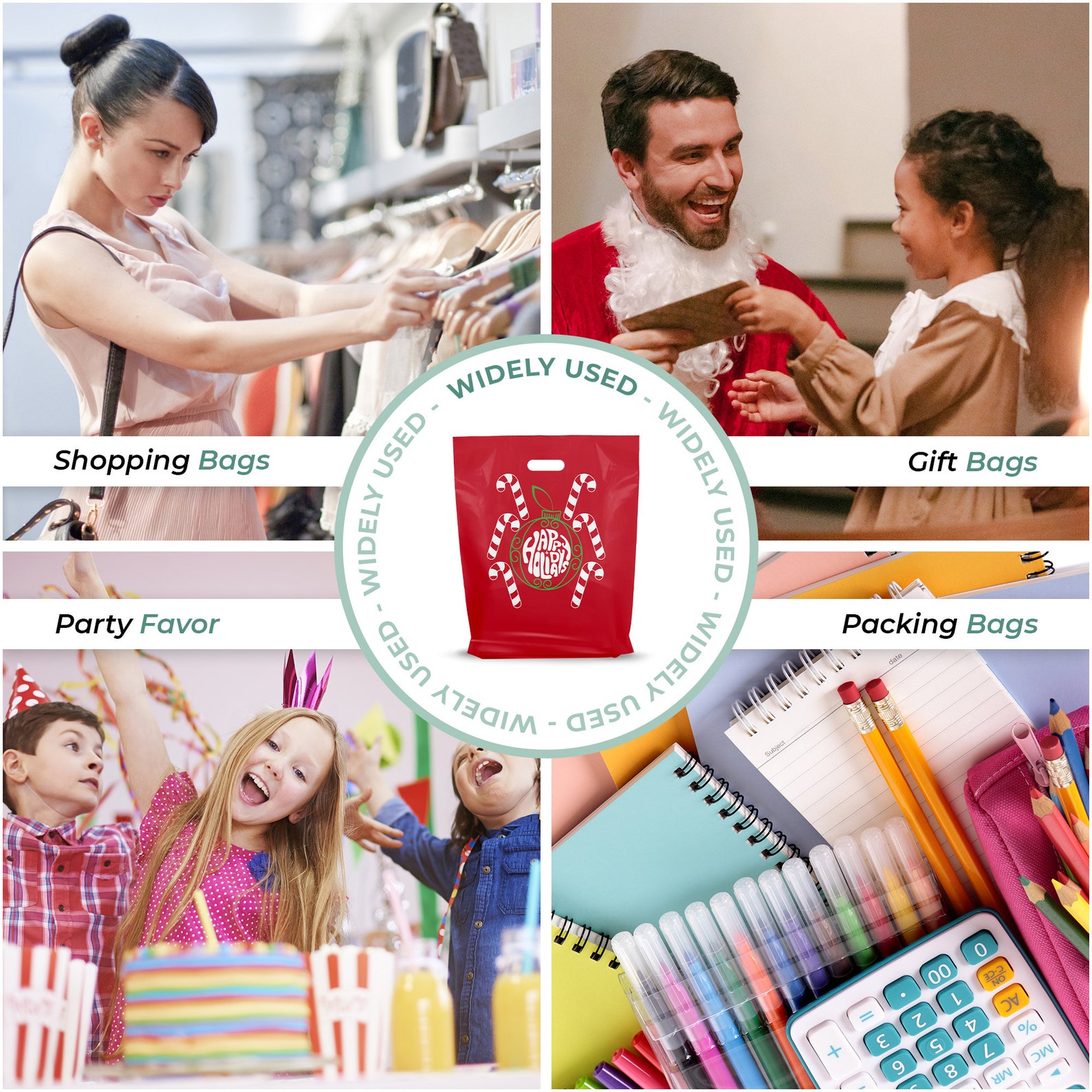 Plamar USA Pack 15x18 Die Cut Christmas Gift Bags Medium Size. - Etsy