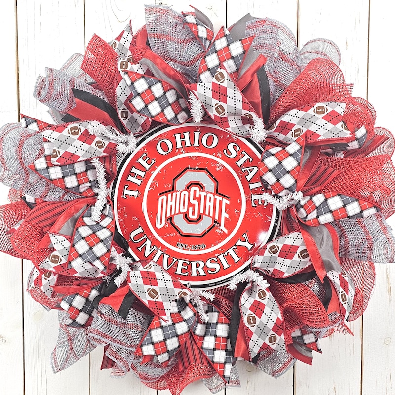 Ohio State Wreath - Etsy