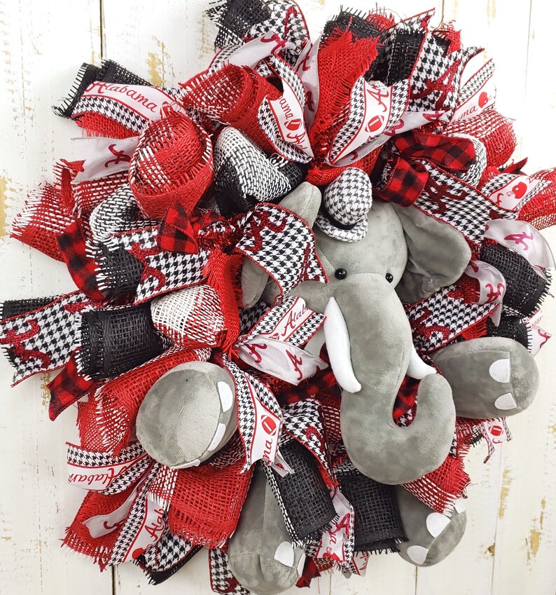 Alabama Crimson Tide Wreath Alabama Alabama Wreath - Etsy