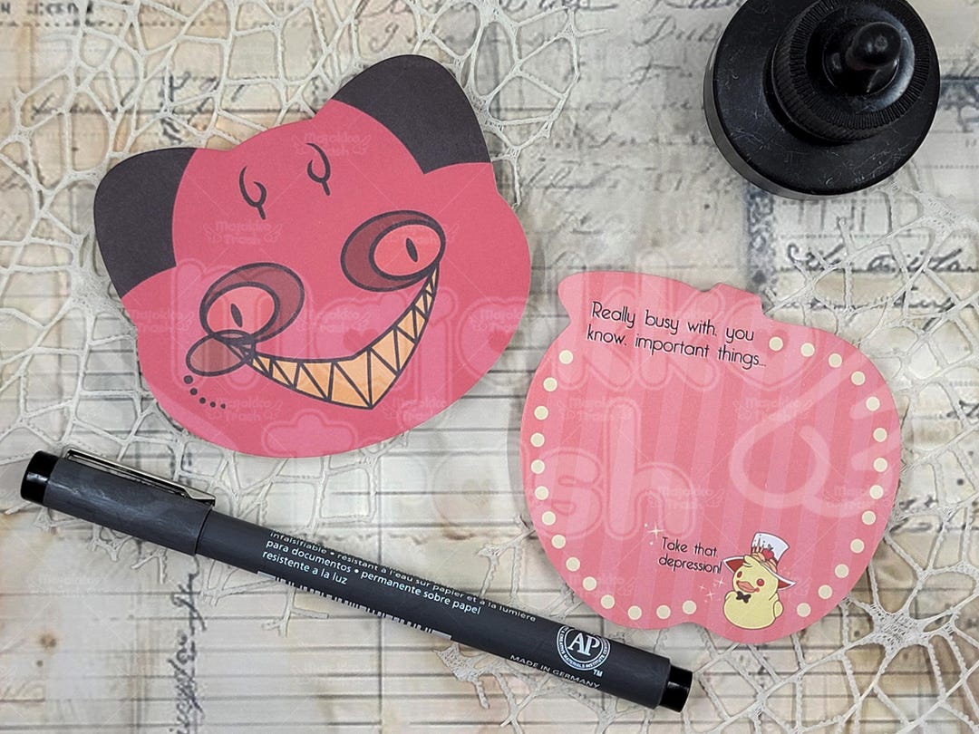 HH | Cursed Cat & Apple Duck Sticky Notes - Etsy